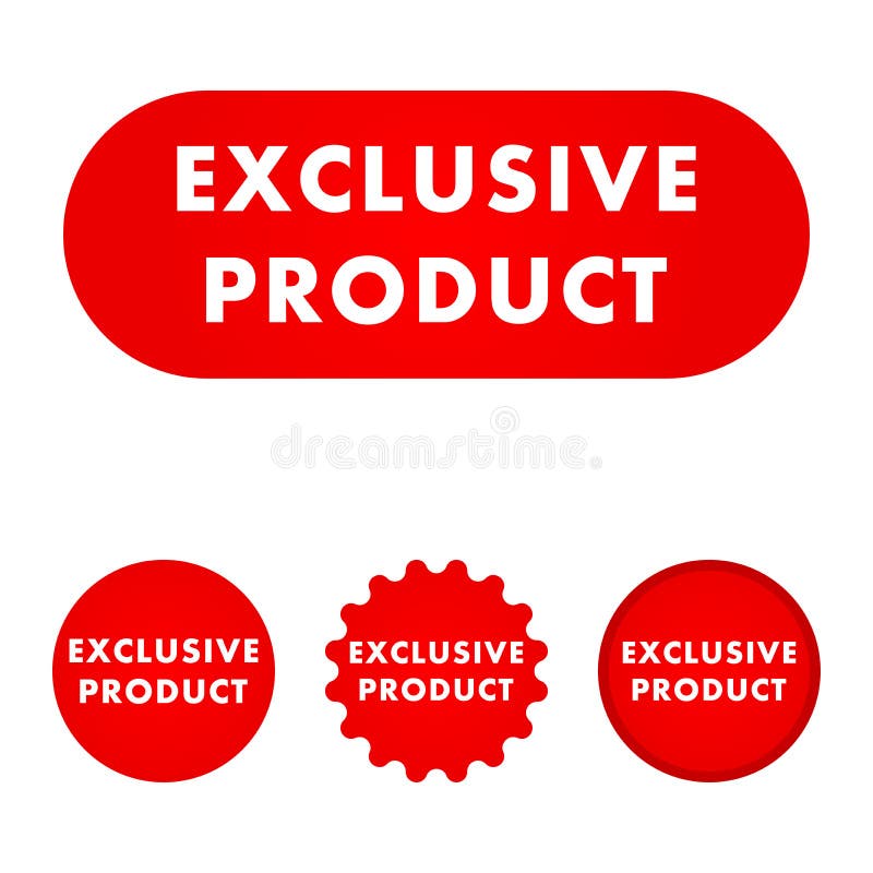 New Exclusive Product Label Icon, Cartoon Style Stock Illustration ...