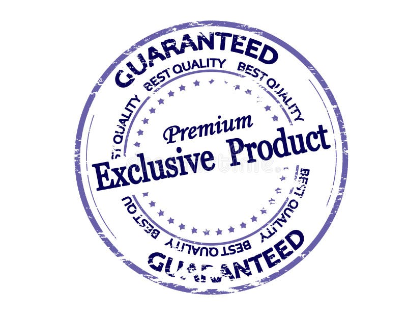Blue Stamp with Text Exclusive Product Stock Vector - Illustration of ...