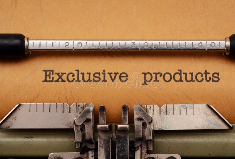 Exclusive products stock image. Image of marketing, sale - 173715641