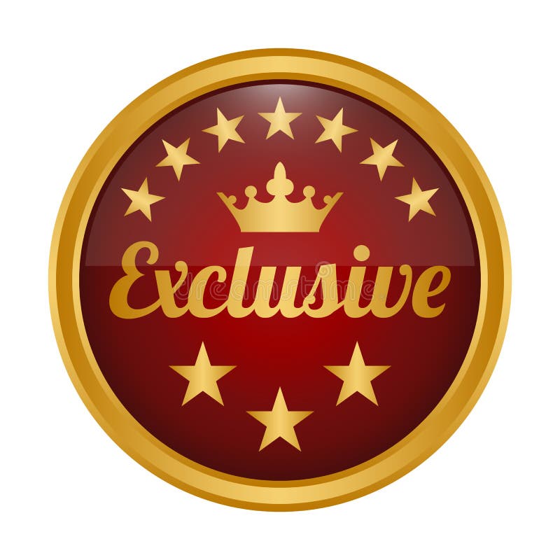 100 exclusive icon stock illustration. Illustration of badge - 24717166