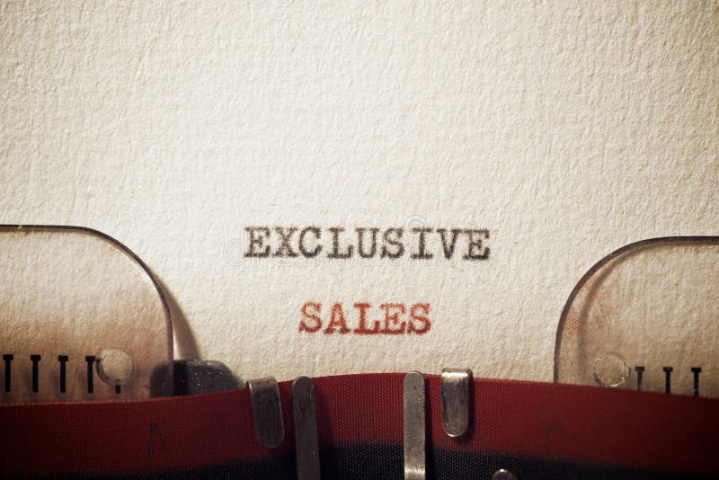 Exclusive sales concept stock photo. Image of exclusively - 224083532