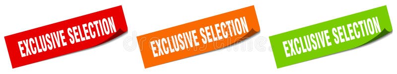 Exclusive Selection Banner. Exclusive Selection Speech Bubble Label Set ...