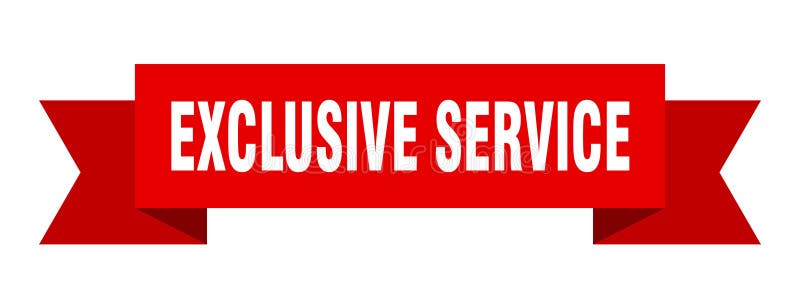 Exclusive service ribbon. stock vector. Illustration of graphic - 153820467