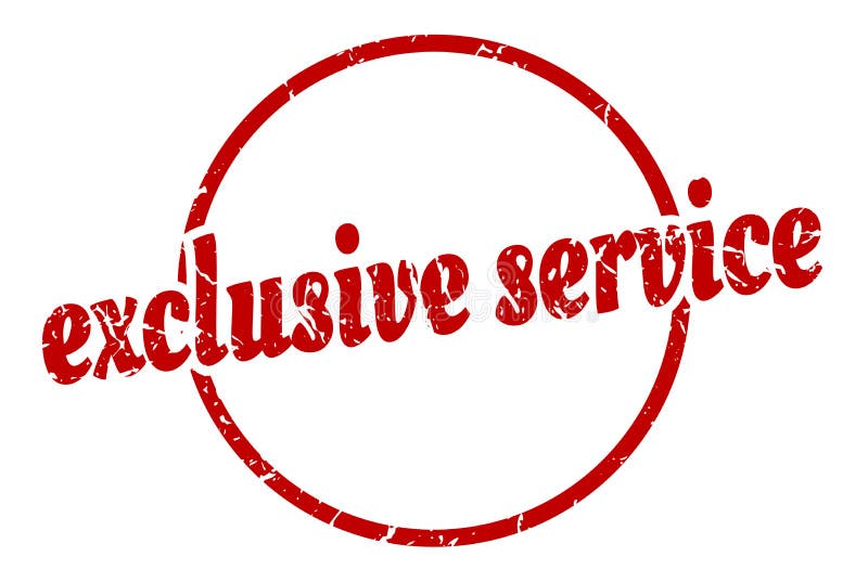 Exclusive Service Sign. Exclusive Service Round Vintage Stamp Stock ...