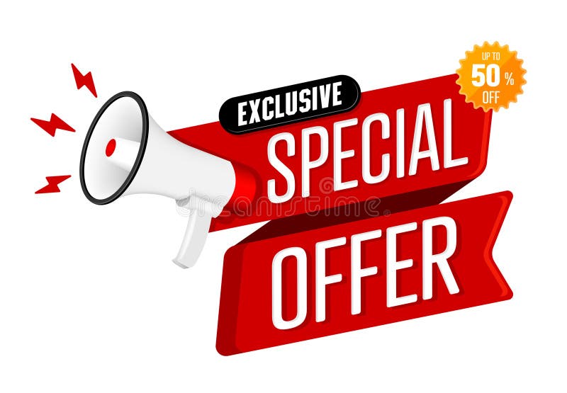 Exclusive Special Offer Logo Illustration Stock Vector - Illustration ...