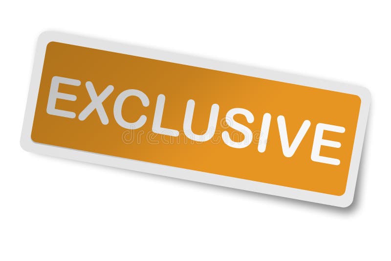 Exclusive Square Sticker Isolated on White Stock Illustration ...