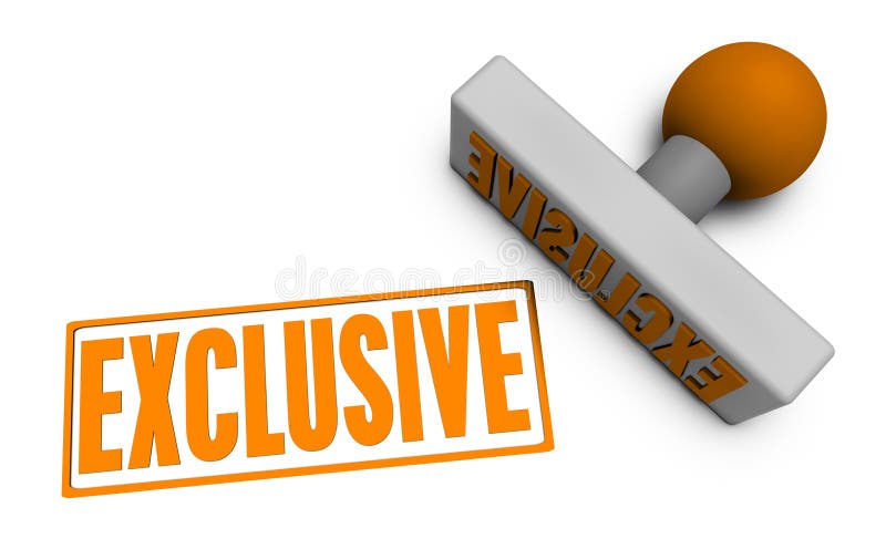 Exclusive stamp stock vector. Illustration of isolated - 29418091