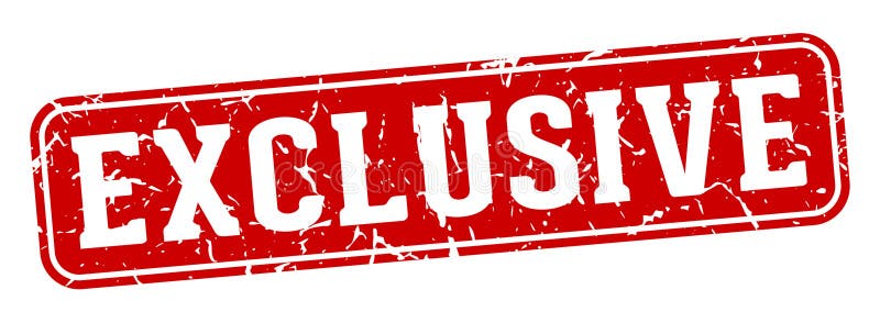 Exclusive Rectangular Sign. Exclusive Stamp Stock Vector - Illustration ...