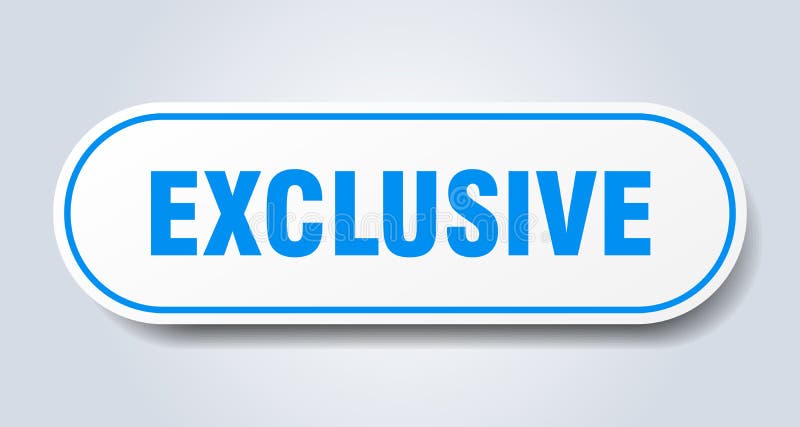 Exclusive sticker. stock vector. Illustration of website - 158772085
