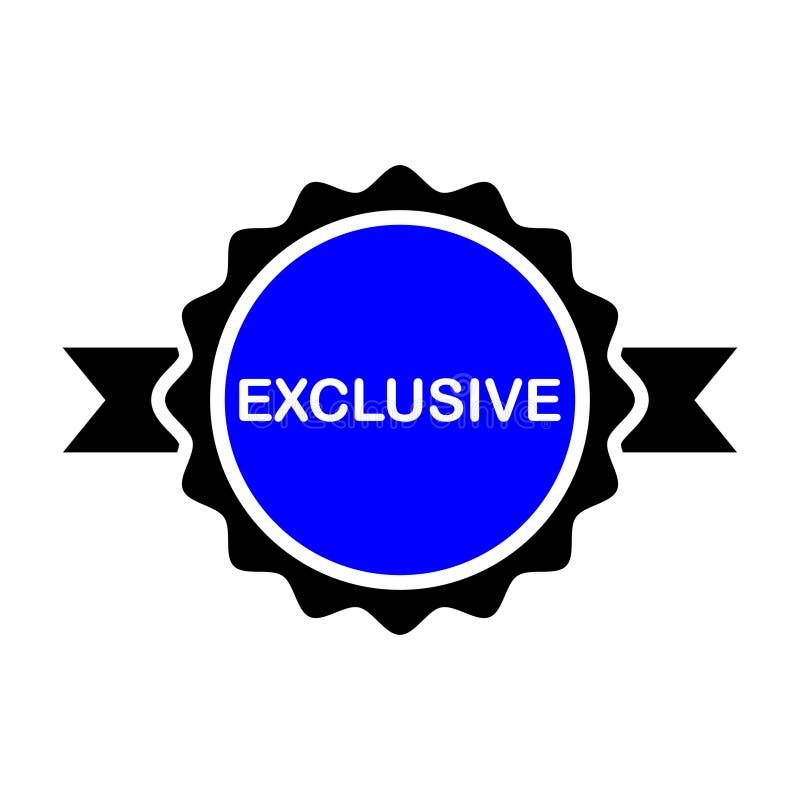 Exclusive Tag Icon stock vector. Illustration of vector - 295793372