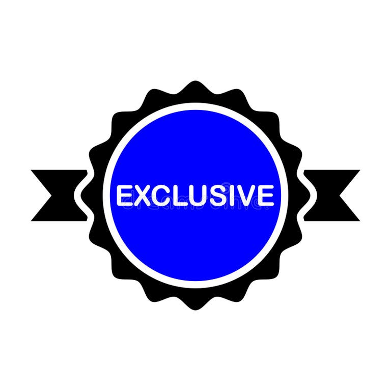 Exclusive Tag Icon stock vector. Illustration of vector - 295793372