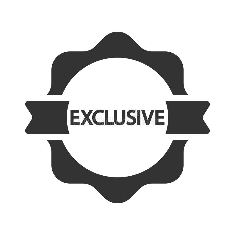 Exclusive tag, label icon stock vector. Illustration of icon - 198403959