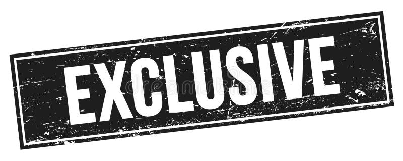EXCLUSIVE Text on Black Grungy Rectangle Stamp Stock Illustration ...