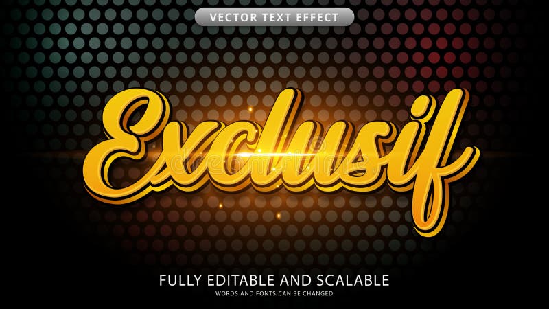 Exclusive Text Effect Editable with Light Effect Eps File Stock Vector ...