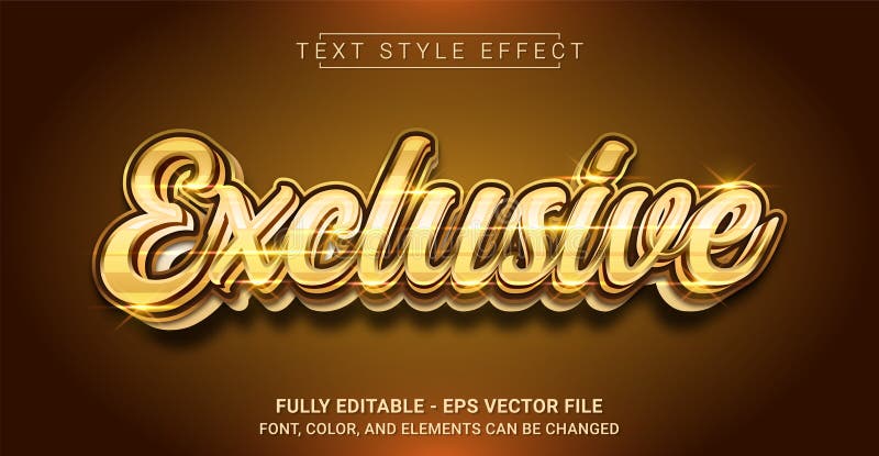 Exclusive Text Style Effect. Editable Graphic Text Template Stock ...