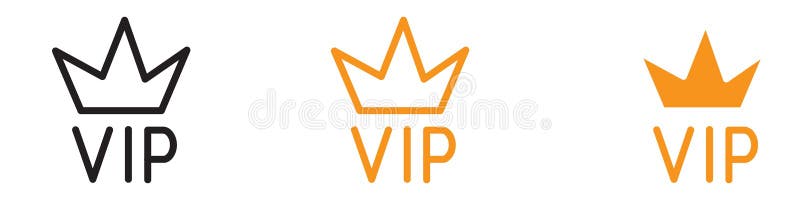 Exclusive VIP Text with Crown Icon for Premium Services and Membership ...