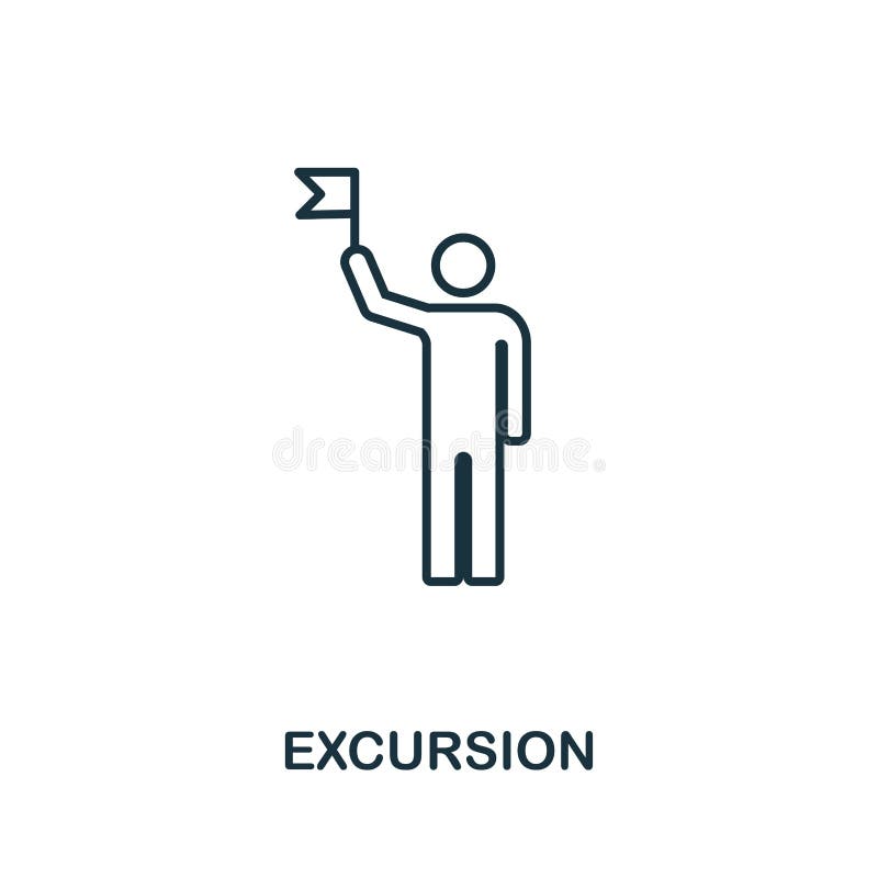 Excursion Outline Icon. Simple Element Illustration. Excursion Icon ...