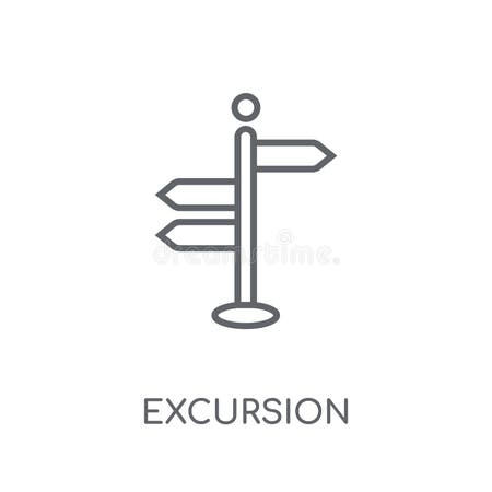 Excursion Linear Icon. Modern Outline Excursion Logo Concept on Stock ...