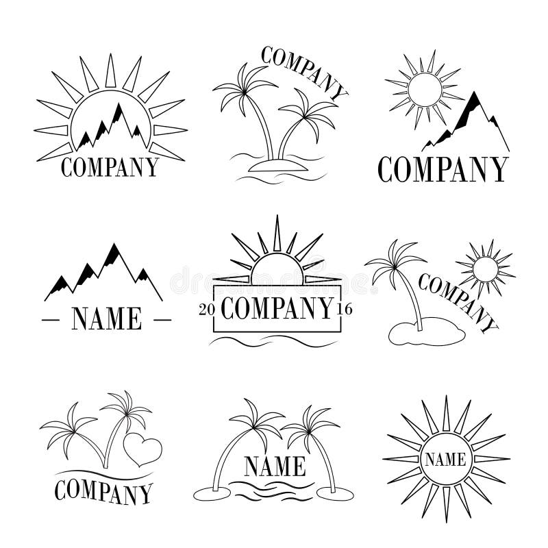 Excursion Set, Summer, Sea, Excursions Logo in EPS 10 Stock ...