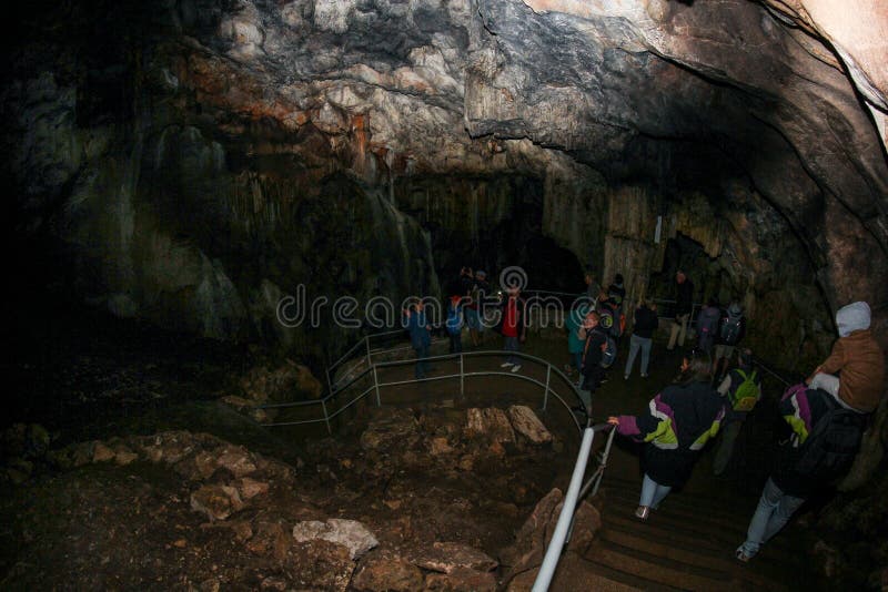 Excursion to the caves editorial stock image. Image of visiting - 216416699
