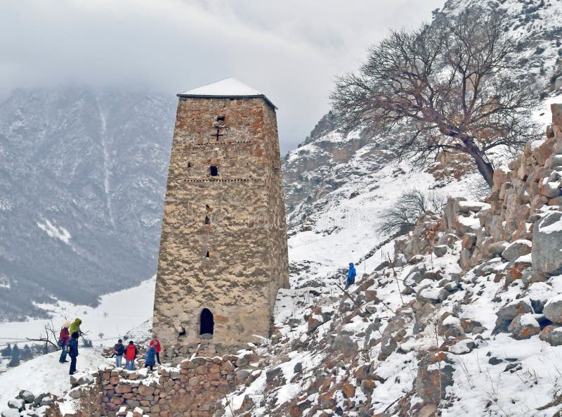 Excursion To the Mountains To the Old Stone Tower Editorial Photography ...