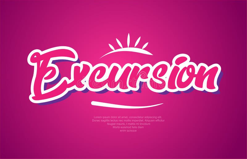 Excursion Word Concepts Banner Stock Vector - Illustration of element ... Excursion Word Concepts Banner Stock Vector - Illustration of element ...
