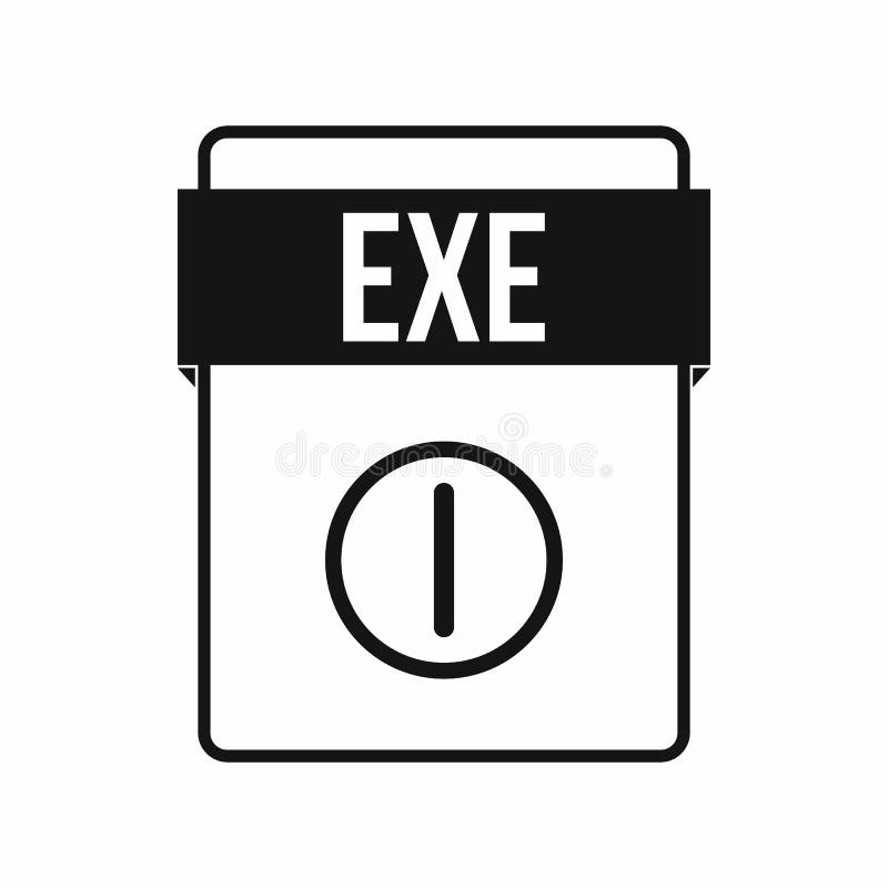 EXE File Icon, Simple Style Stock Vector - Illustration of electronic ...