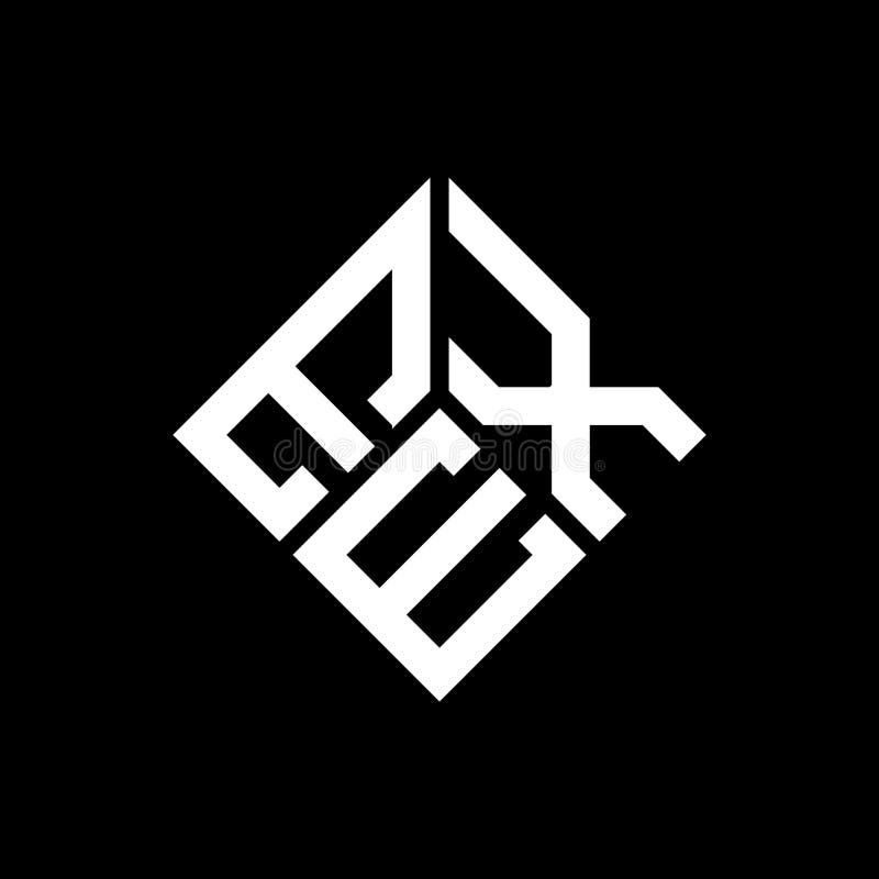 EXE Letter Logo Design on Black Background. EXE Creative Initials ...