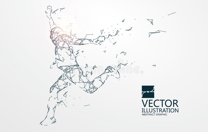 Executando Conexão De Rede Man Transformada Em. Ilustração do Vetor ...