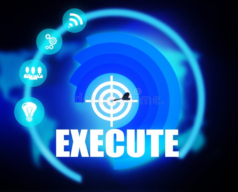 Execute Concept Plan Graphic Stock Illustration - Illustration of ...