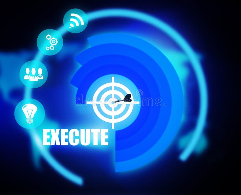 Execute Concept Plan Graphic Stock Illustration - Illustration of ...