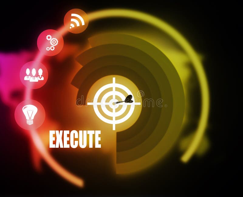 Execute Concept Plan Graphic Stock Illustration - Illustration of ...