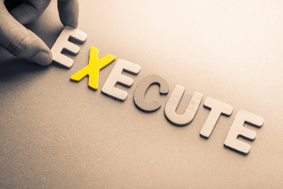 Execute stock image. Image of education, topic, strategic - 61869875