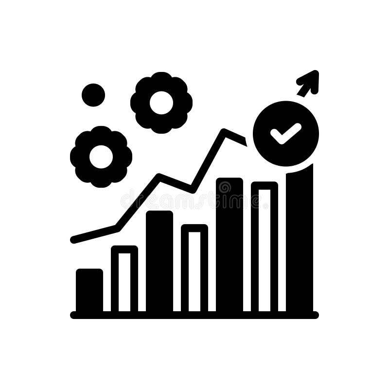 Black Solid Icon for Executing, Management and Trade Stock Vector ...