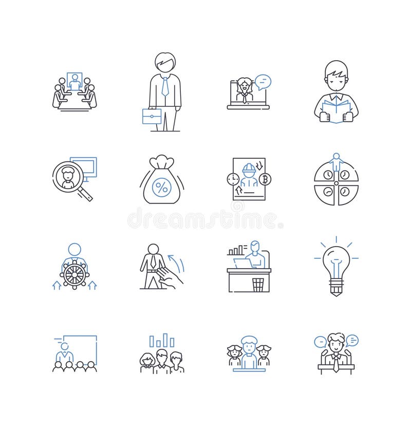 Execution Capacity Line Icons Collection Productivity Efficiency Output Performance