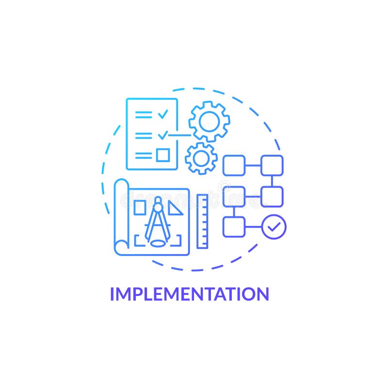 Execution concept icon stock vector. Illustration of realization ...