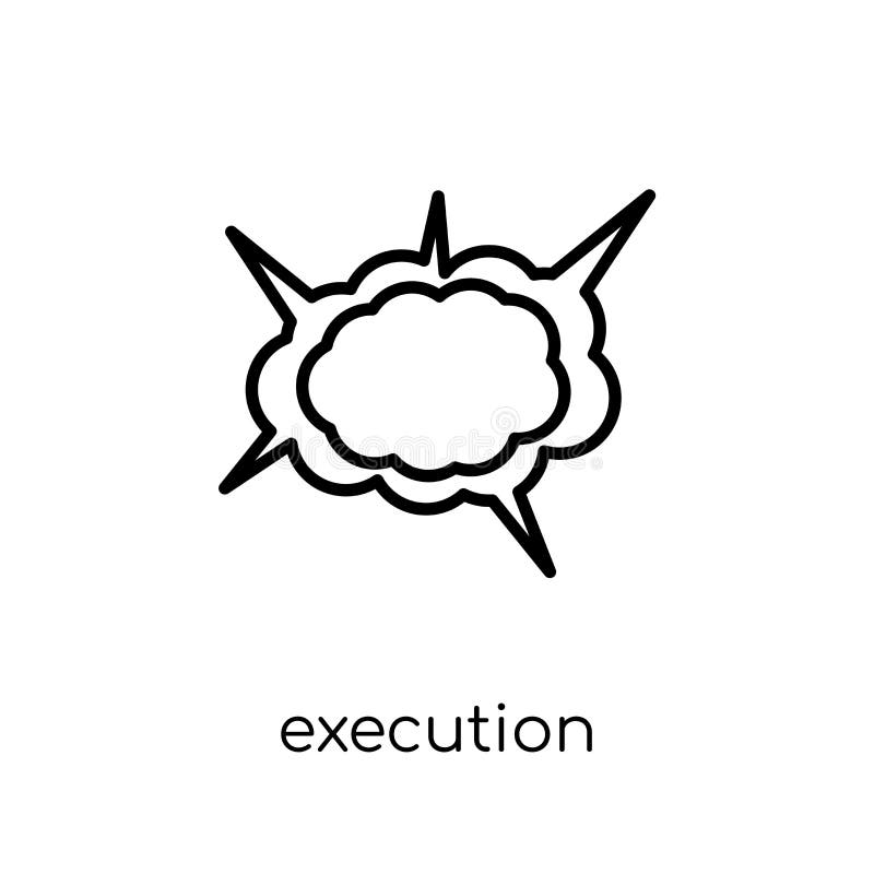 Execution Icon. Trendy Modern Flat Linear Vector Execution Icon Stock ...