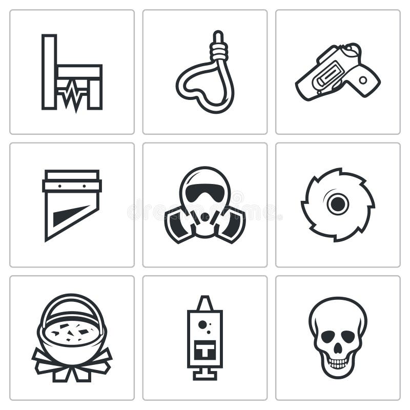 Execution Icons. Vector Illustration. Stock Illustration - Illustration ...
