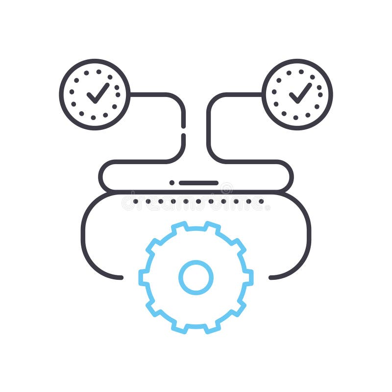 Execution Line Icon, Outline Symbol, Vector Illustration, Concept Sign ... Execution Line Icon, Outline Symbol, Vector Illustration, Concept Sign ...