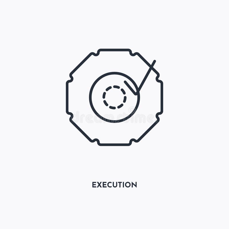 Execution Linear Icon. Modern Outline Execution Logo Concept on Stock ... Execution Linear Icon. Modern Outline Execution Logo Concept on Stock ...