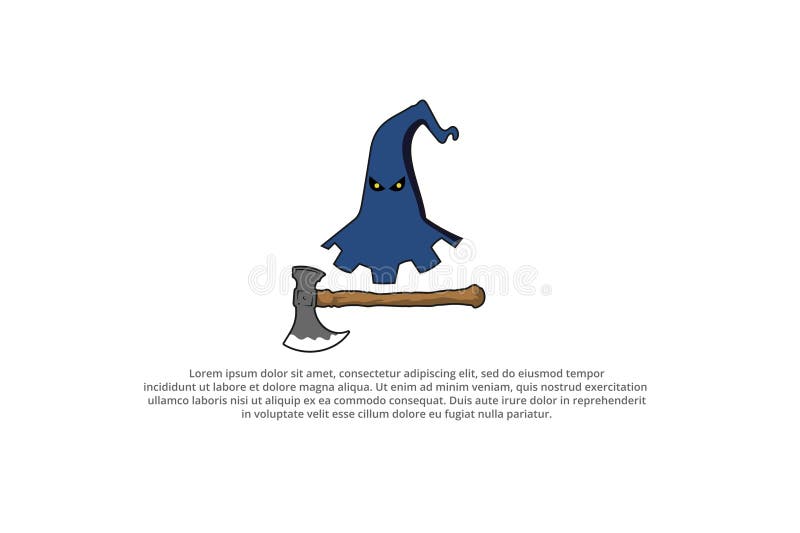 Executioner Cartoon Mascot Logo Design Stock Vector - Illustration of ...