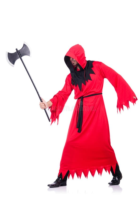 Executioner in red costume stock photo. Image of execution - 30219990