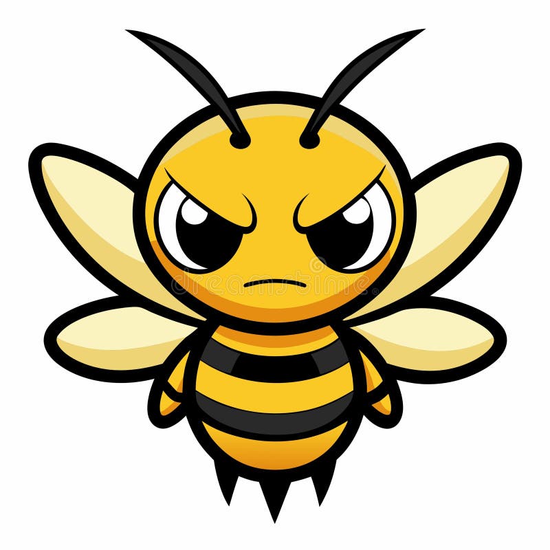 Executioner Wasp Bee Angry Kawaii Stock Vector - Illustration of ...