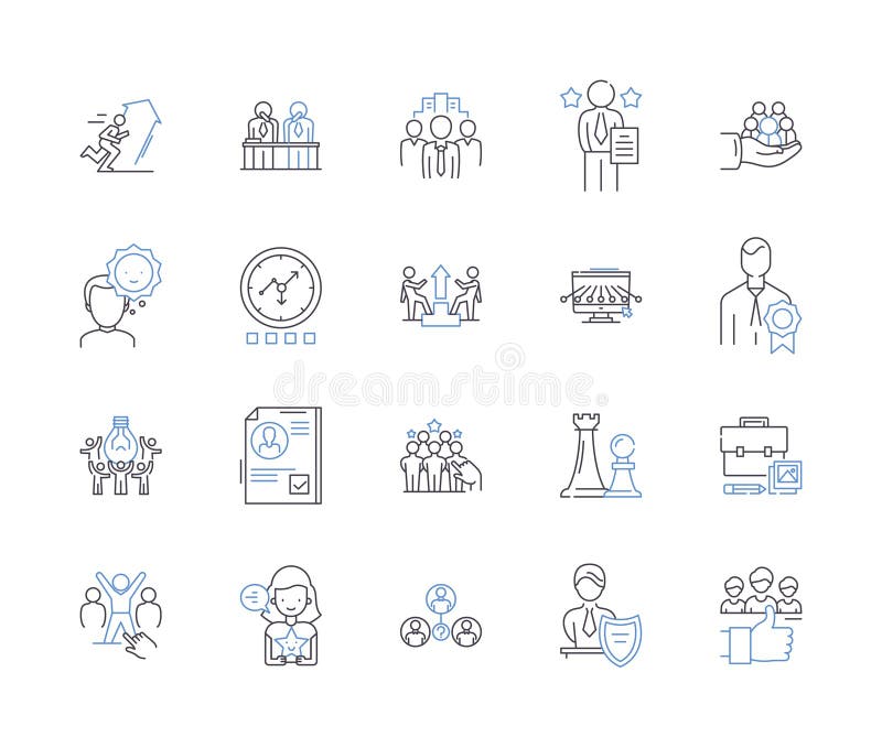 Executive Administration Outline Icons Collection. Executive ...