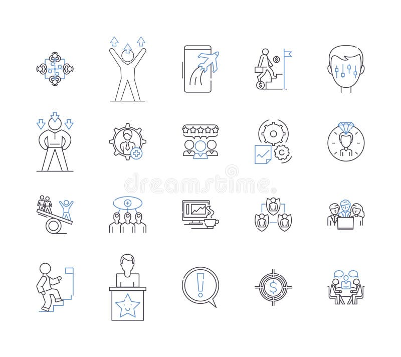 Executive Administration Outline Icons Collection. Executive ...