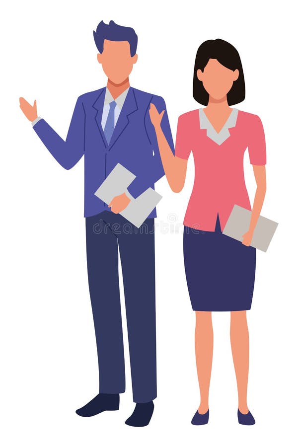 Executive Business Entrepreneur Couple Stock Vector - Illustration of ...