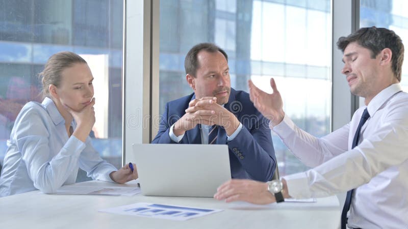 Executive Business People Get Shocked while Using Laptop on Office ...