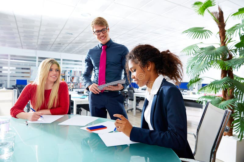 Executive Business People Team Meeting at Office Stock Image - Image of ...