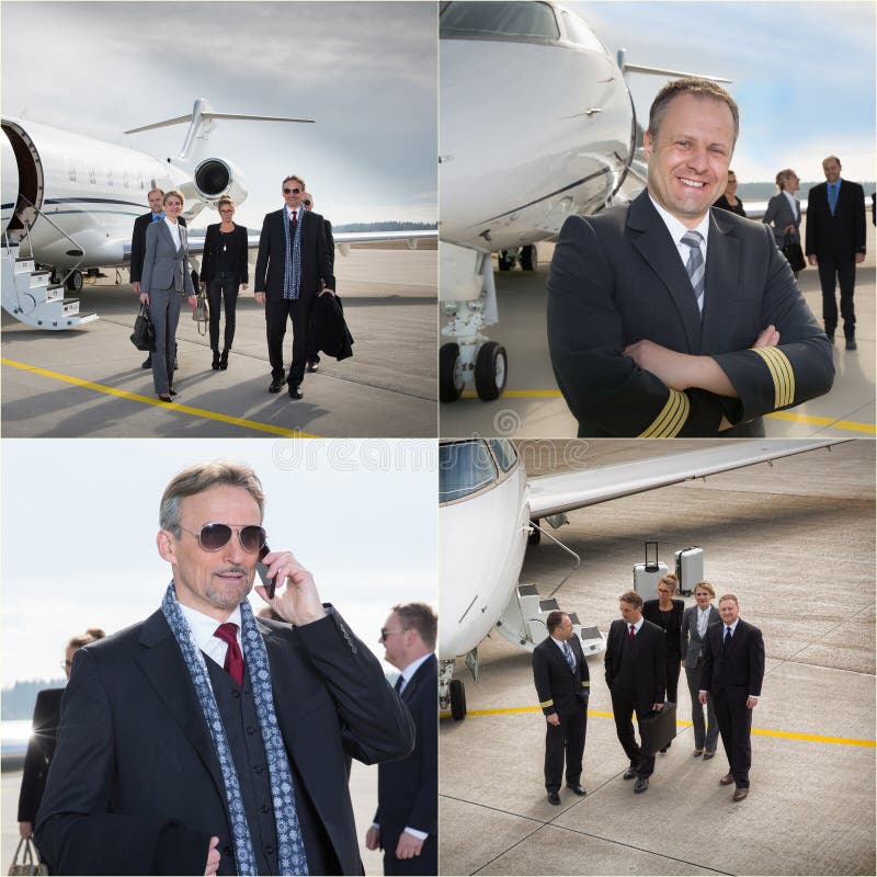 Executive Business Team Corporate Jet - Business Travel Stock Image ...