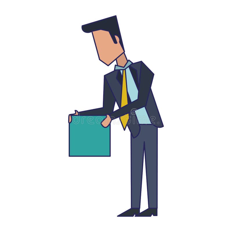 Executive Businessman Avatar Blue Lines Stock Vector - Illustration of ...